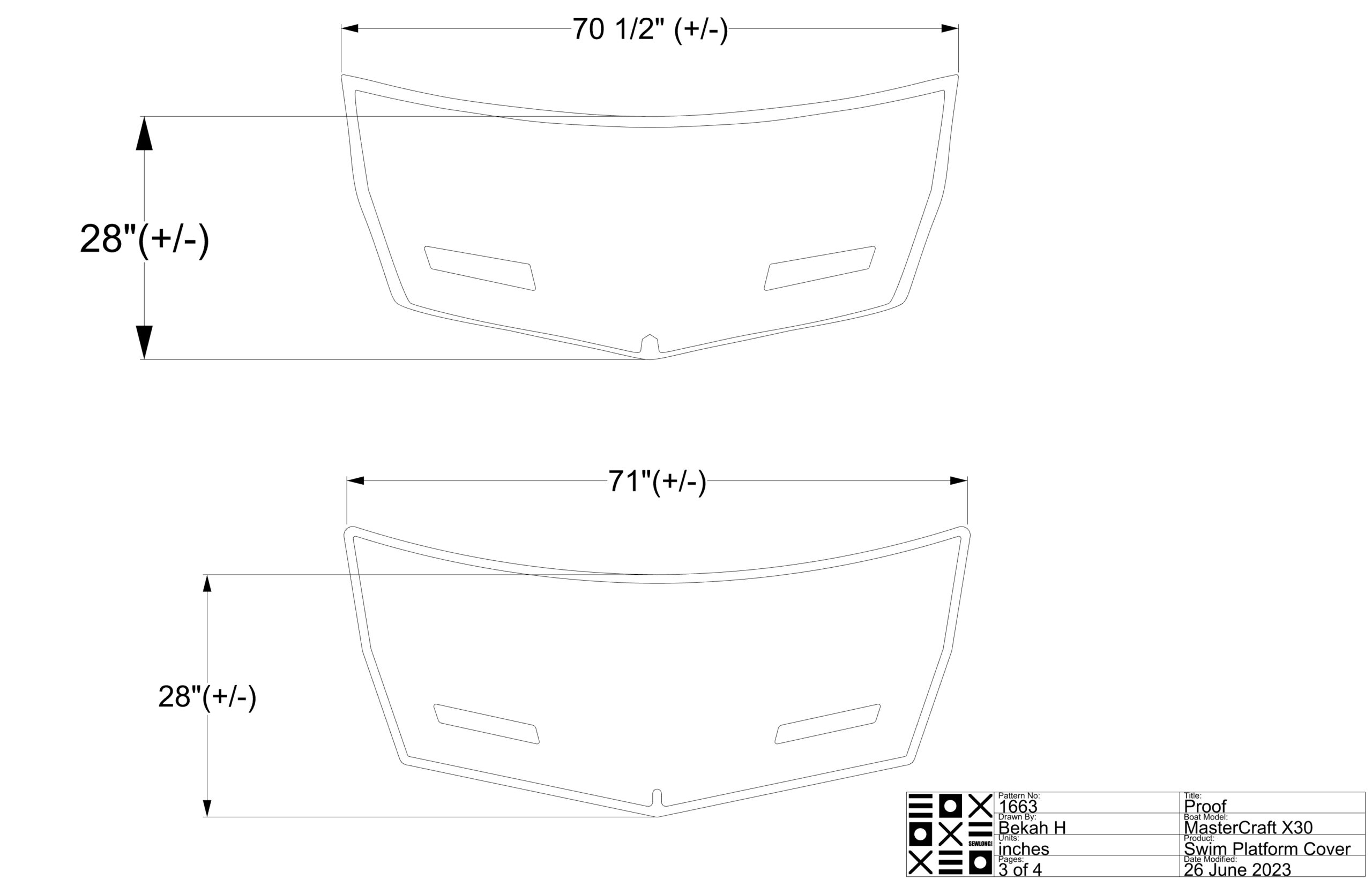 MasterCraft Waterfall Swim Platform Cover
