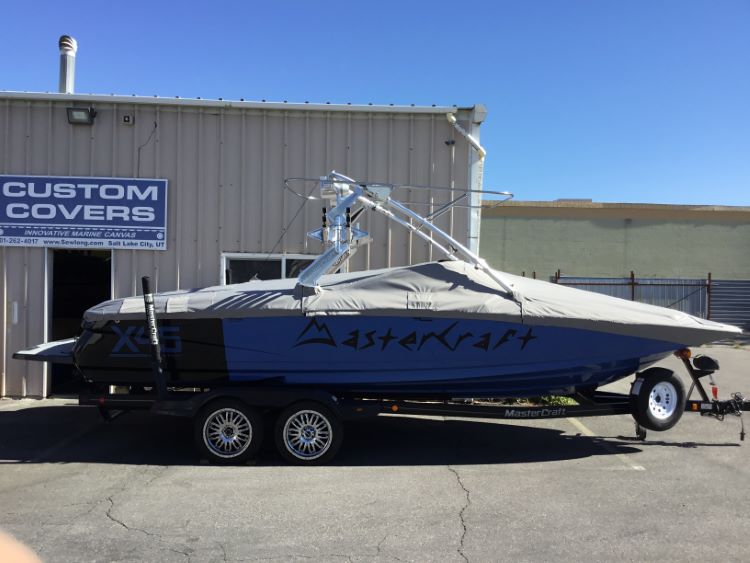 MasterCraft X45 With ZFT 5.1 Tower Cinch Cover | Sewlong Custom Covers